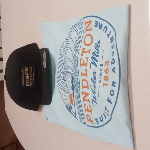 Pendleton | Shirts | Pendleton Mens Adventure Wave Graphic Tshirt Classic Logo Blasic Hat Nwt ...